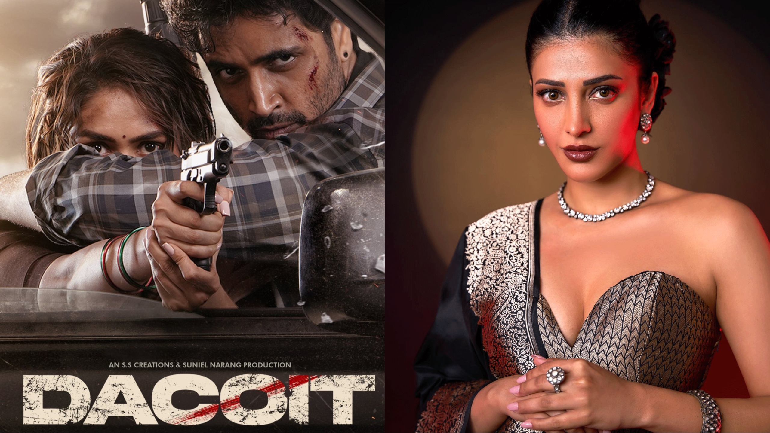 Has Mrunal Thakur Replaced Shruti Haasan In Dacoit? New Poster Sparks Curiosity Amid Adivi Sesh ...